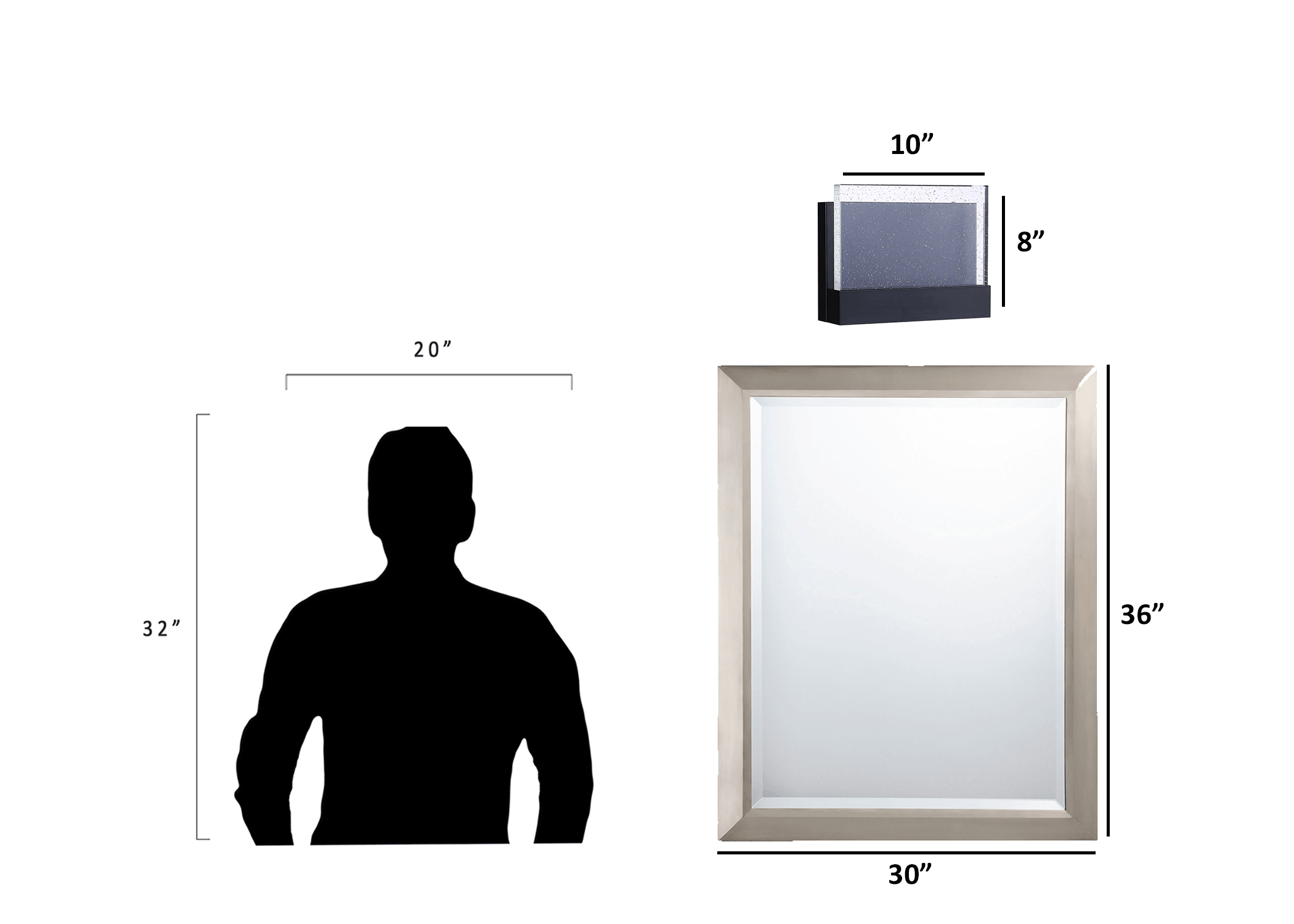 Vivio Calabria LED Rectangle Block Sconce - MB 15W 4000K - Vivio Lighting
