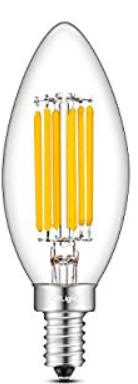 4-Watt B10 Dimmable LED Candelabra Bulbs 2700K Candle Light Bulbs ...